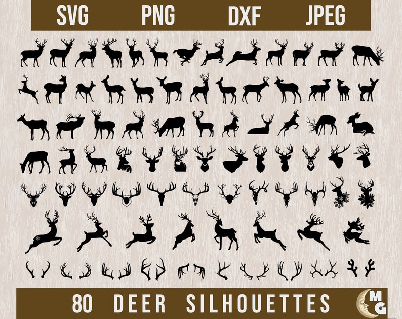 80 Deer SVG Bundle Deer Hunting SVG Deer Png Deer Vector - Etsy