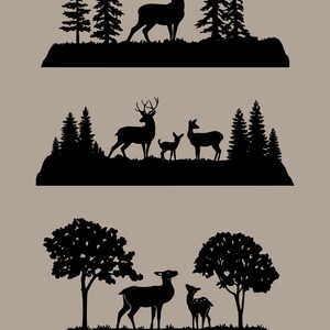 Deer Bundle SVG Deer Scene Svg Dear Head SVG Buck Svg - Etsy