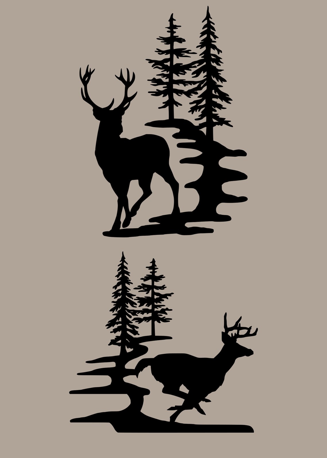 Deer Bundle SVG Buck SVG Deer SVG Files Deer Scene Svg - Etsy