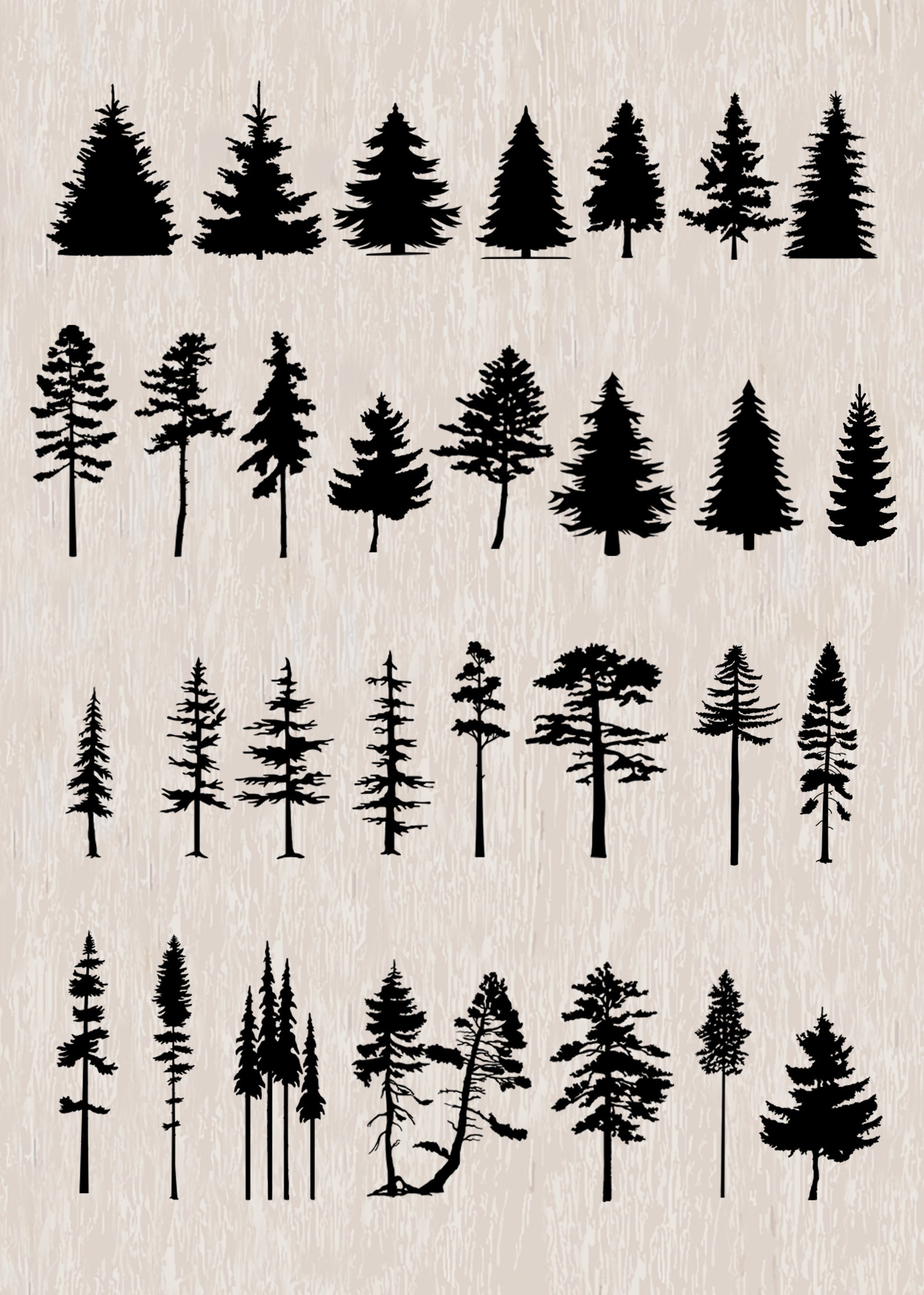 Tree SVG Bundle Tree Silhouette Svg Tree SVG Trees - Etsy UK