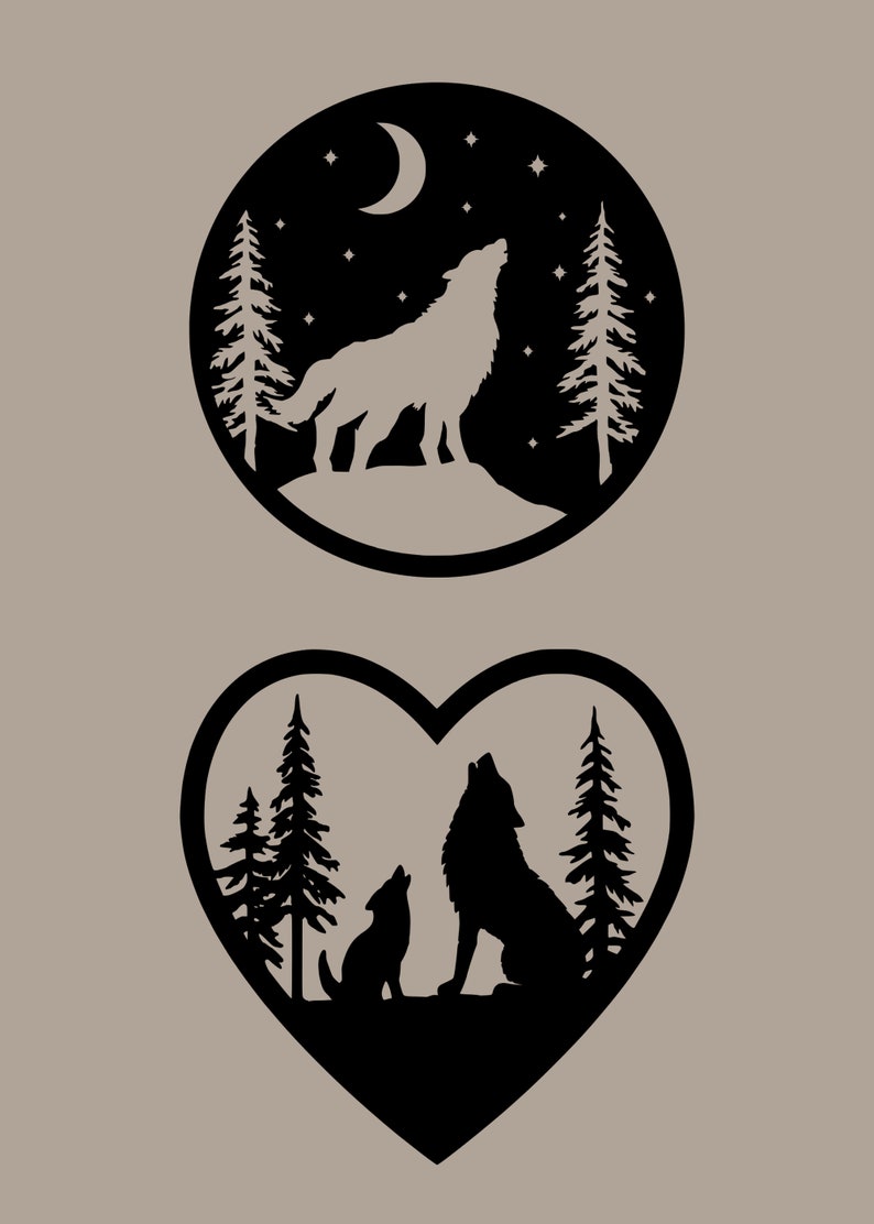 Wolf SVG Bundle Wolf SVG Howling Wolf Svg Wolves Svg - Etsy