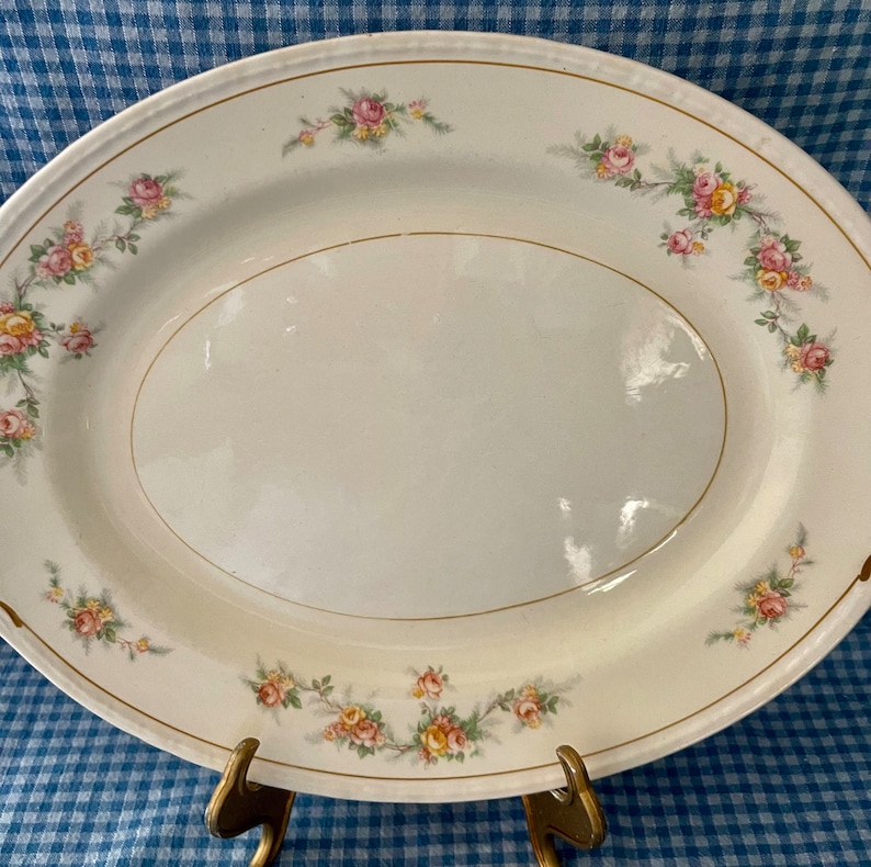 Vintage Homer Laughlin Platter, Eggshell Georgian Pattern - Etsy