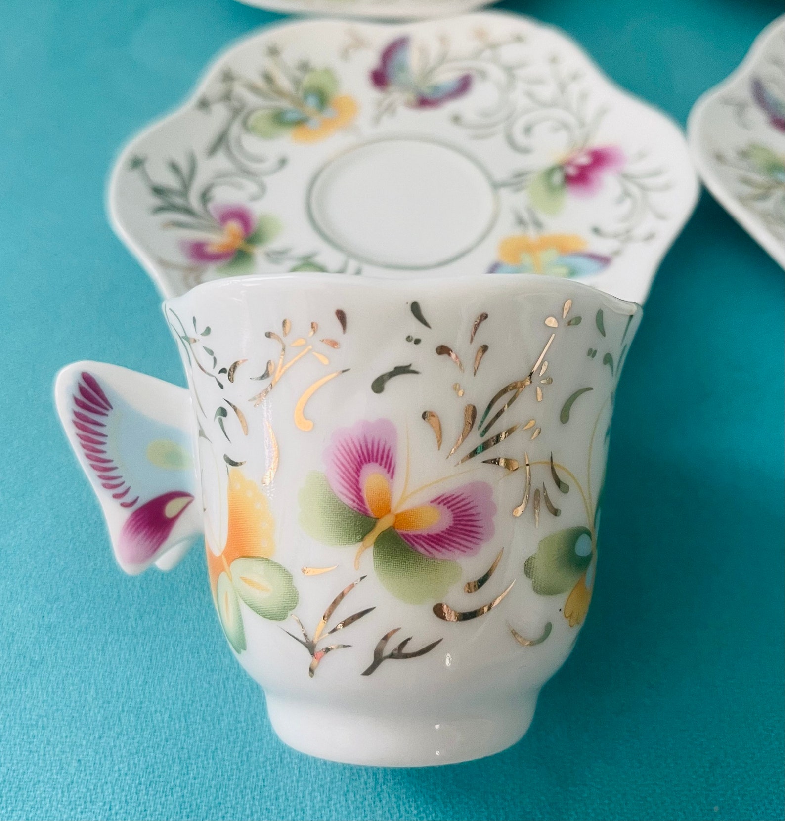 Set of 4 Tea Cups and Saucers by Classic Coffee, Design By, Yedi - Etsy