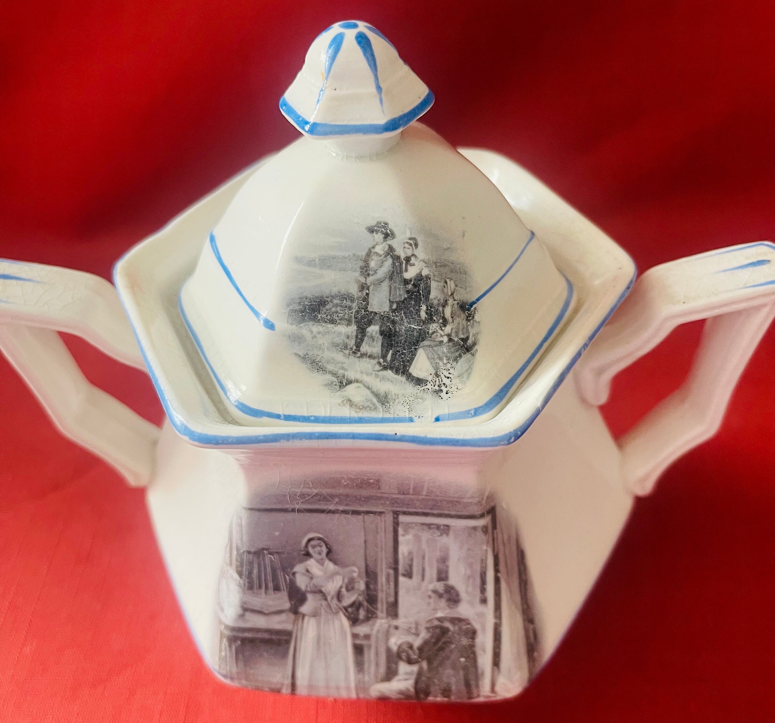 Vintage Sugar Bowl With Lid. Sterling China Courtship of Miles Standish ...