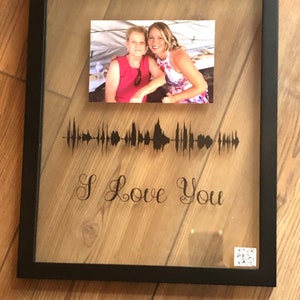 Custom Sound-wave Glass/ Sound-wave Plaque/qr Code/ Includes Frame With ...