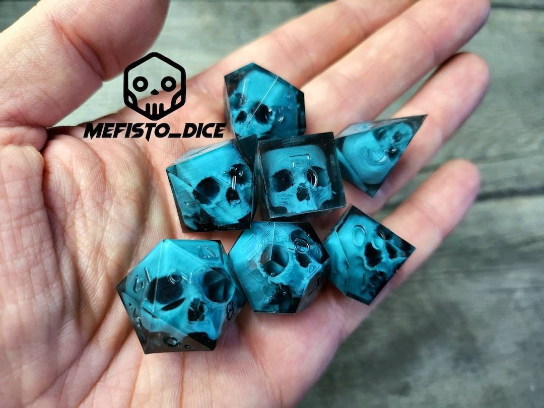 Skull Dice Set Custom Polyhedral Dice Set, Exquisite Dragon Scale Dice ...