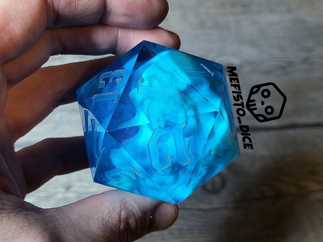 Big Dice 66mm Giant Resin Skull Dice Handmade Sharp Edge, Dnd Dice Set ...