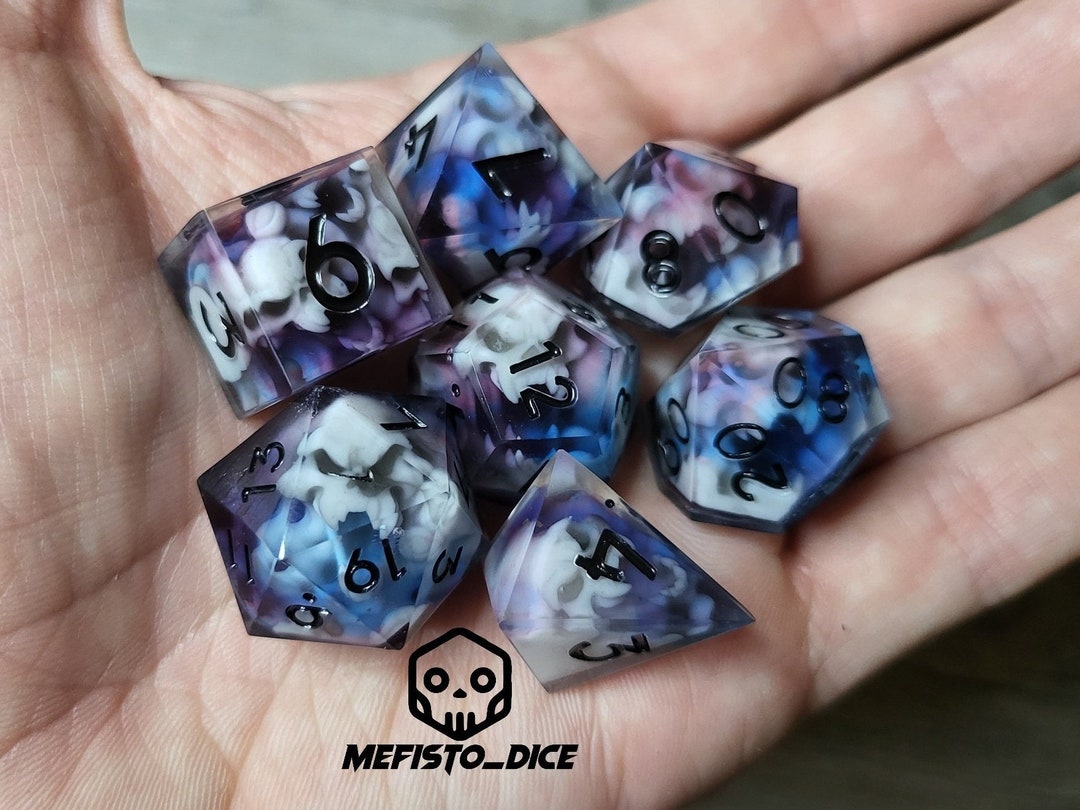 Dice Spirit Evil Set Skull Sharp Edge, D&D Dice Set for Dungeons and ...