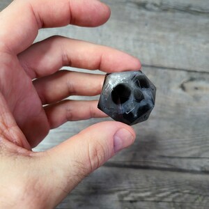 D20 Skull Geode 33mm Dice Sharp Edge, D&D Dice Set for Dungeons and ...