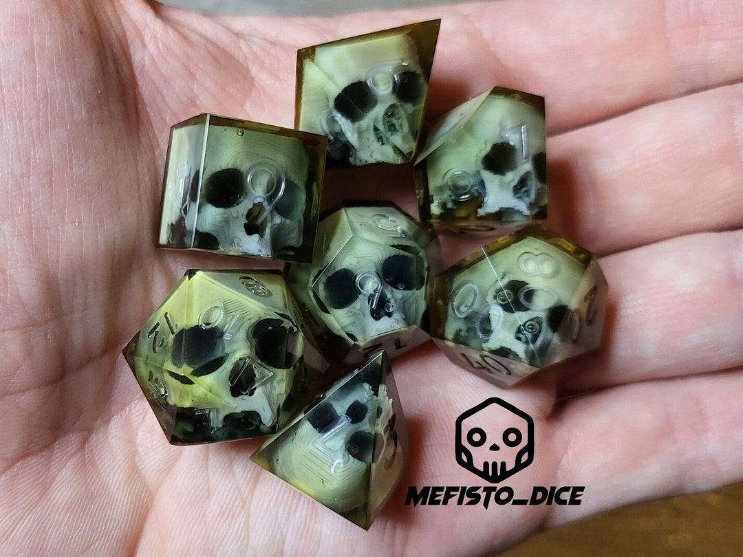 Dice Set Skull Sharp Edge, D&D Dice Set for Dungeons and Dragons D and ...