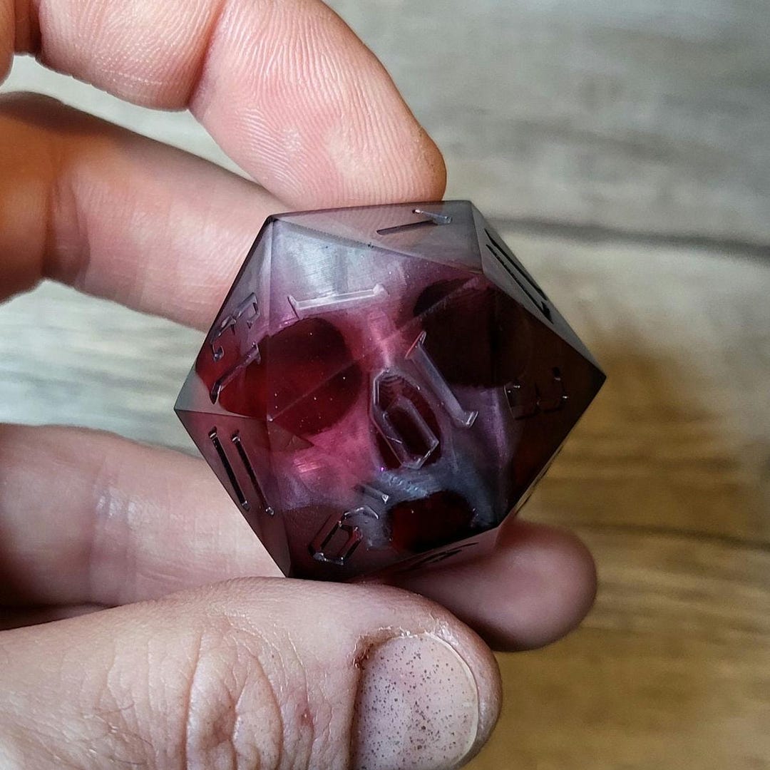 Dice Skull Dnd Dead 33mm Sharp Edge D&D Dungeons and Dragons D20 - Etsy