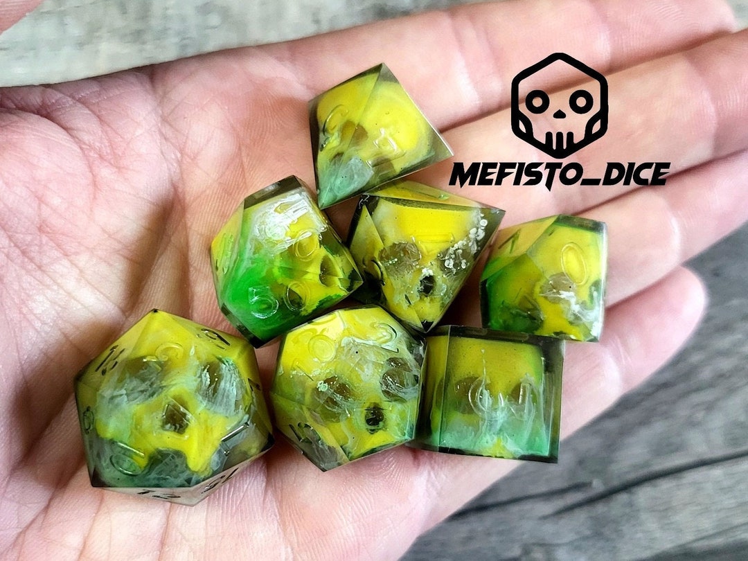 Skull Devil Dead Dice Set Sharp Edge, D&D Dice Set for Dungeons and ...
