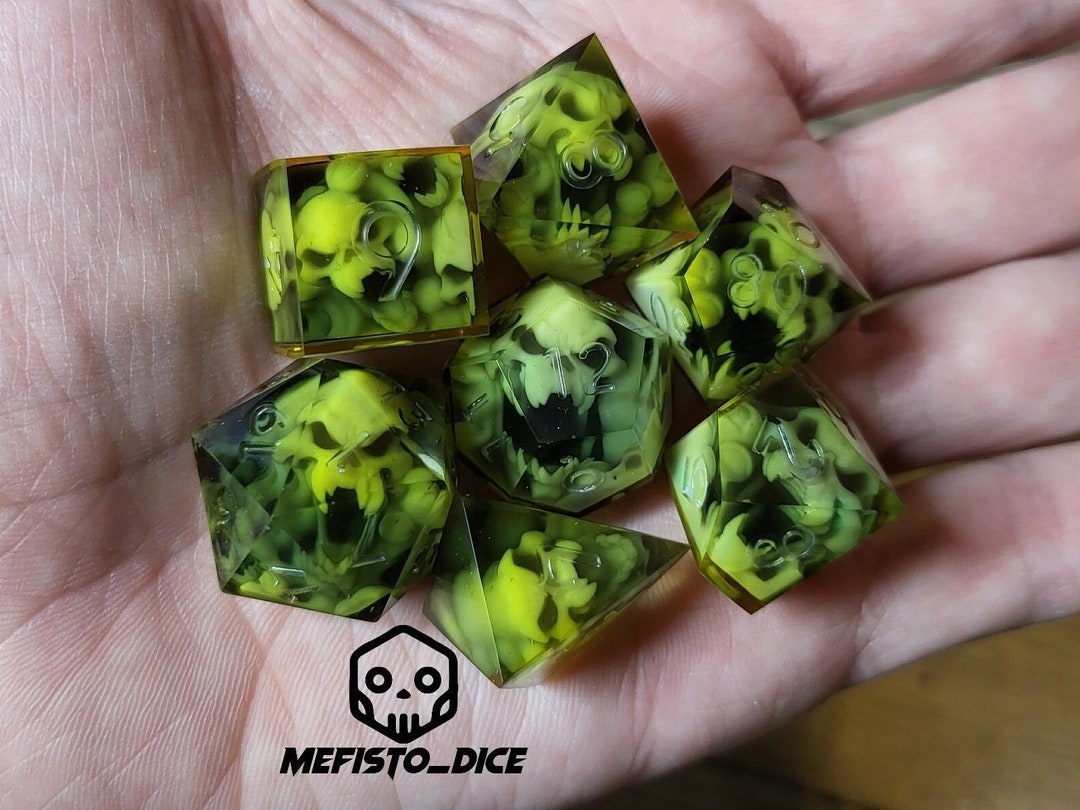 Dice Set Skull Sharp Edge, D&D Dice Set for Dungeons and Dragons D and ...