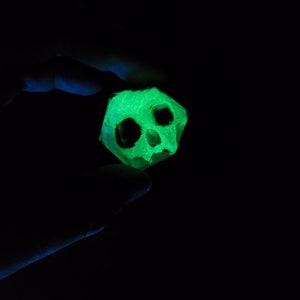 D20 Skull Geode 33mm Dice Sharp Edge, D&D Dice Set for Dungeons and ...