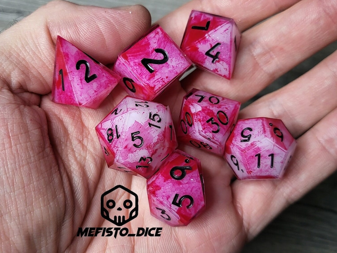 Dice Blood Set Vampire Dice Set Sharp Edge Dice , Dungeons and Dragons , RPG Resin Dice Set ...