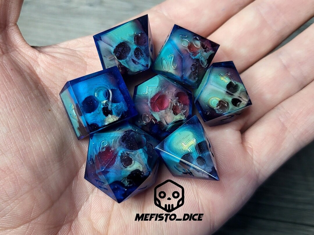 Dice Set Skull Sharp Edge, D&D Dice Set for Dungeons and Dragons D and ...