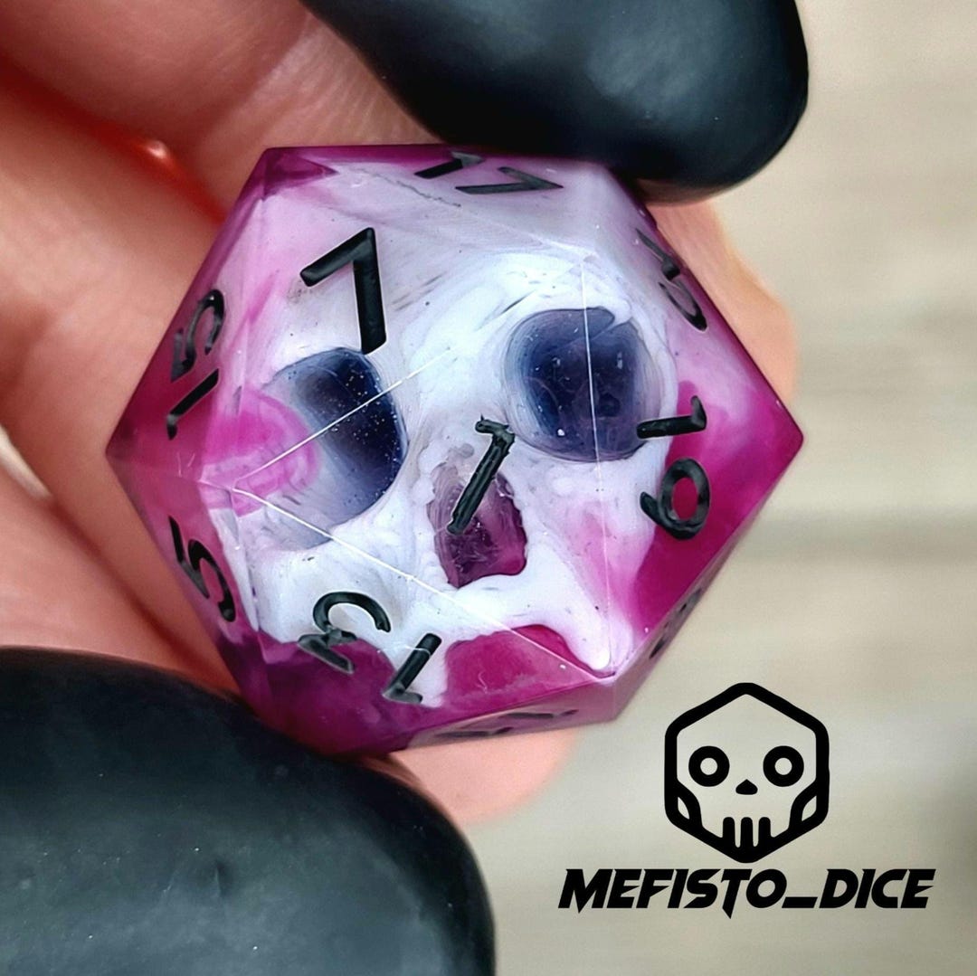 D20 Says Skull for Dnd Dungeons and Dragons Red Fog - Etsy