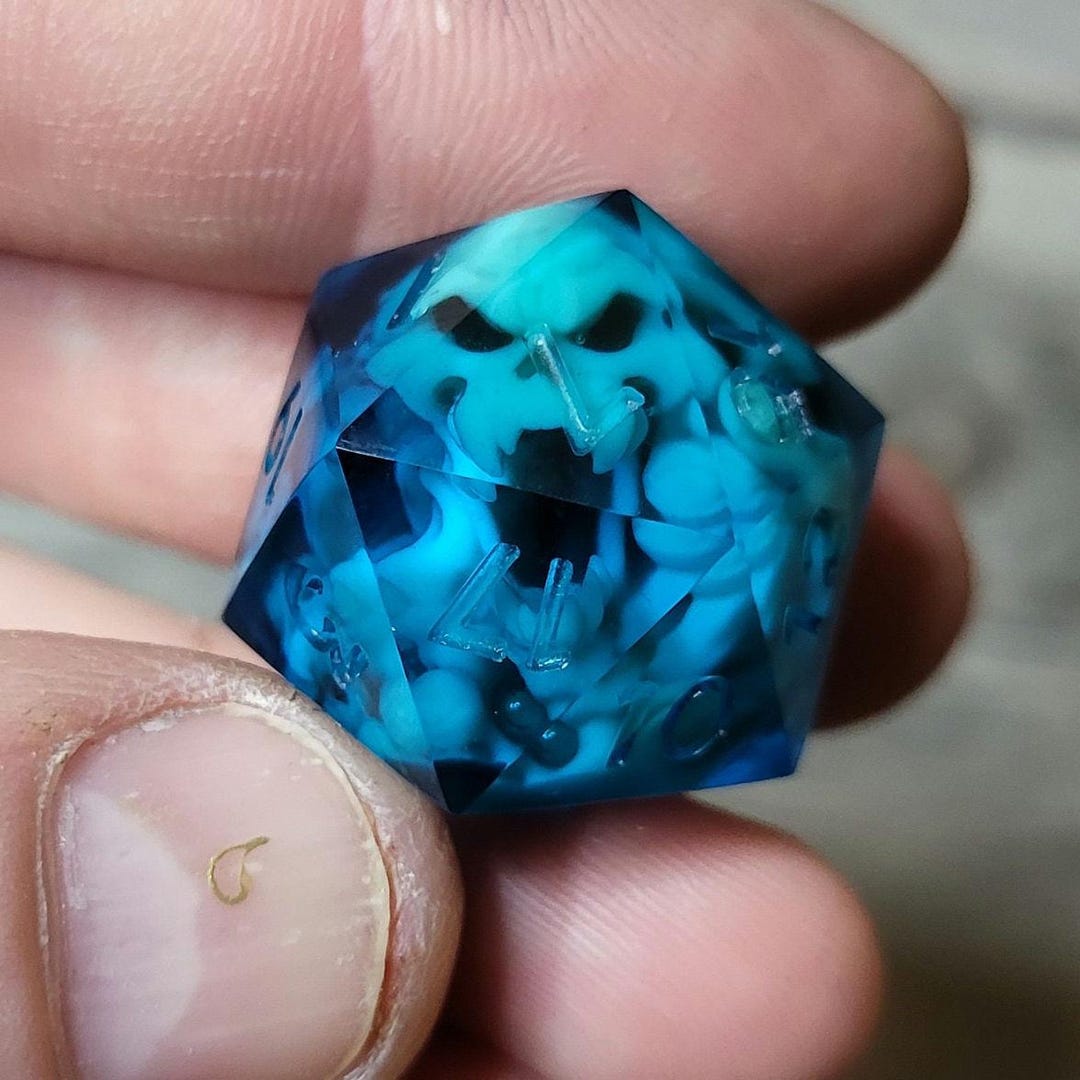 D20 Dice Skull Evil Sharp Edge, D&D Dice Dungeons and Dragons - Etsy