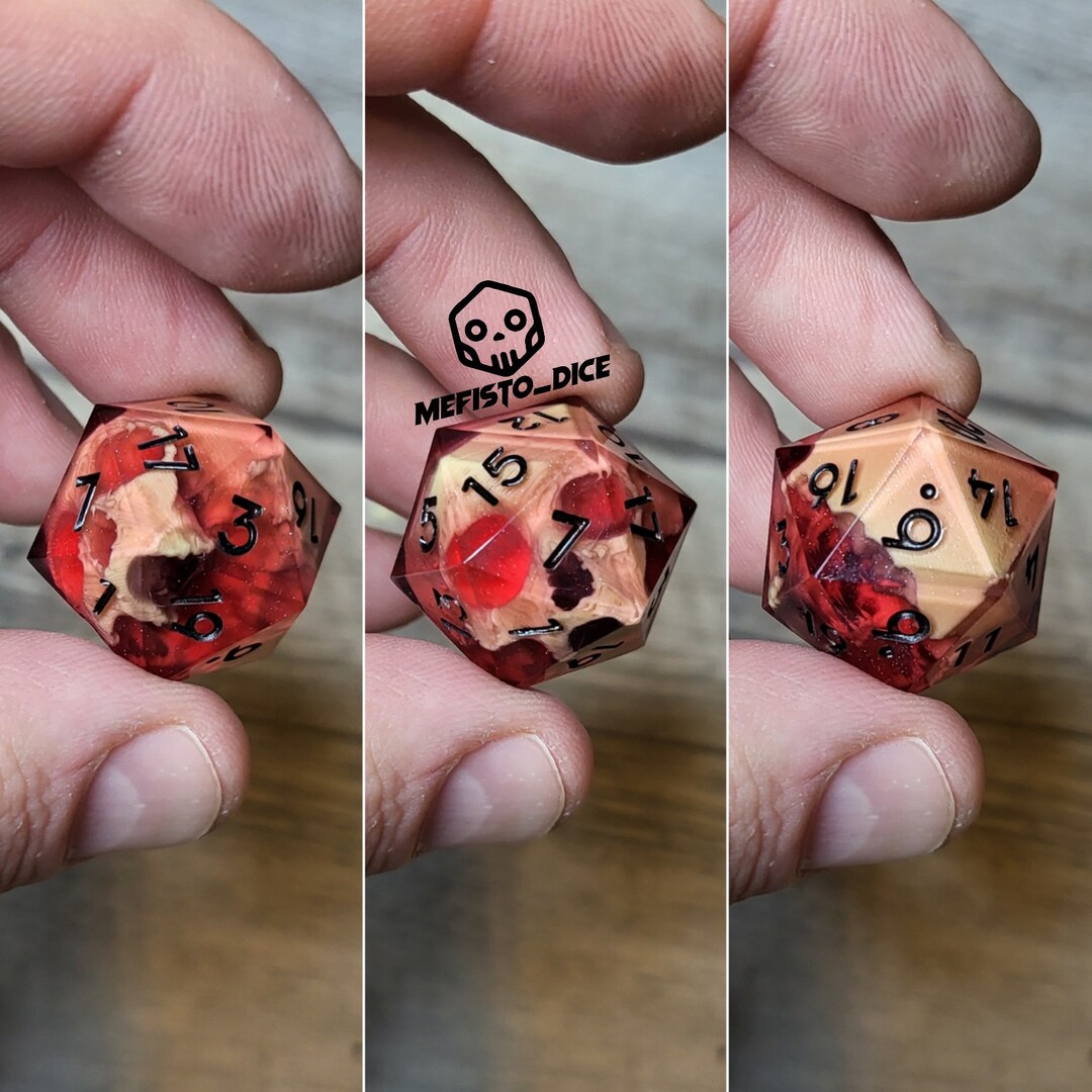D20 Skull Dice Sharp Edge, D&D Dice for Dungeons and Dragons - Etsy