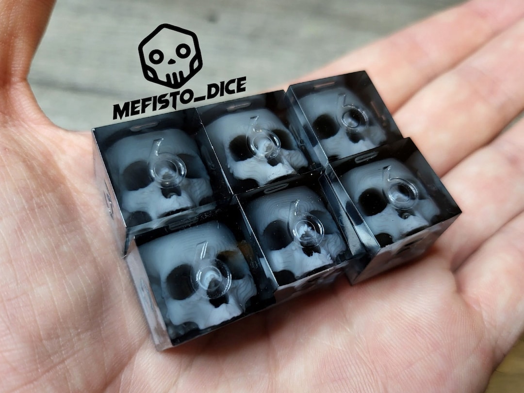 6 D6 Skull Dice Set, Personalized Polyhedral Dice Set, Exquisite Dragon ...