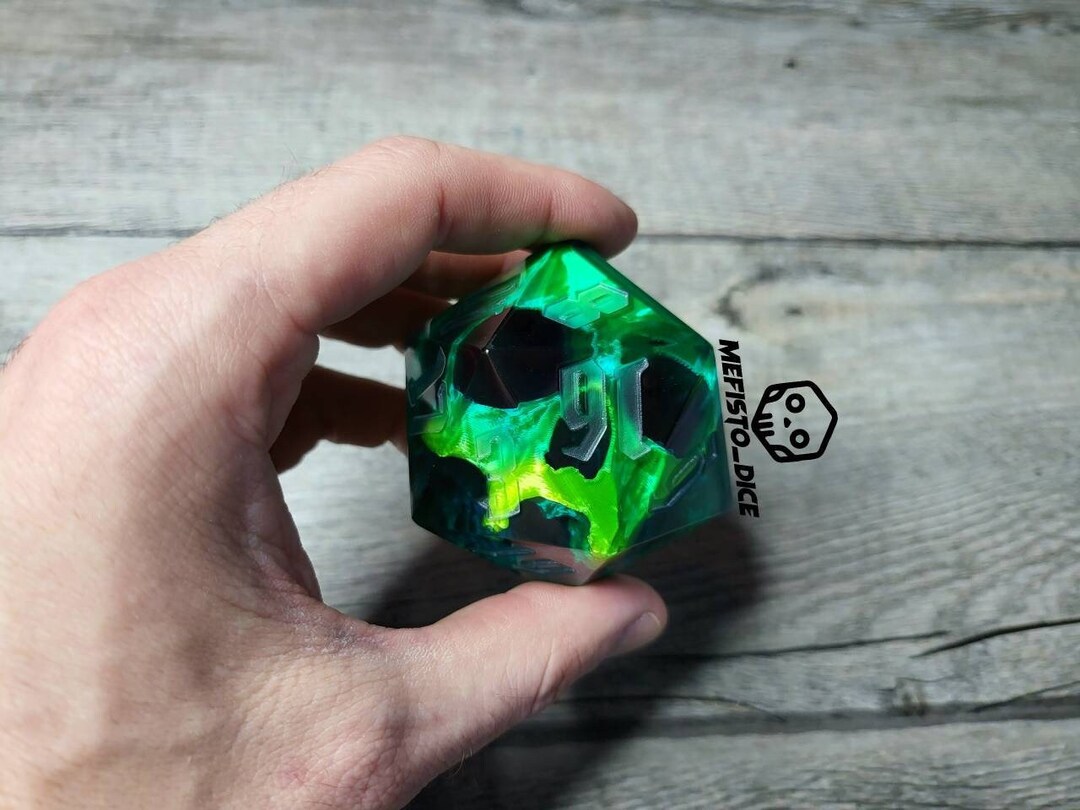 Big Dice Giant Resin Skull Dice Handmade Sharp Edge, Dnd Dice Set ...
