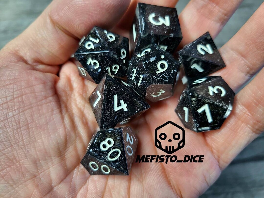 Crack Sharp Edge, D&D Dice Set for Dungeons and Dragons D and D ...