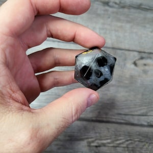 D20 Skull Geode 33mm Dice Sharp Edge, D&D Dice Set for Dungeons and ...