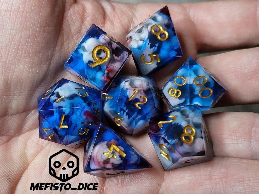 Dice Spirit Evil Set Skull Sharp Edge, D&D Dice Set for Dungeons and ...