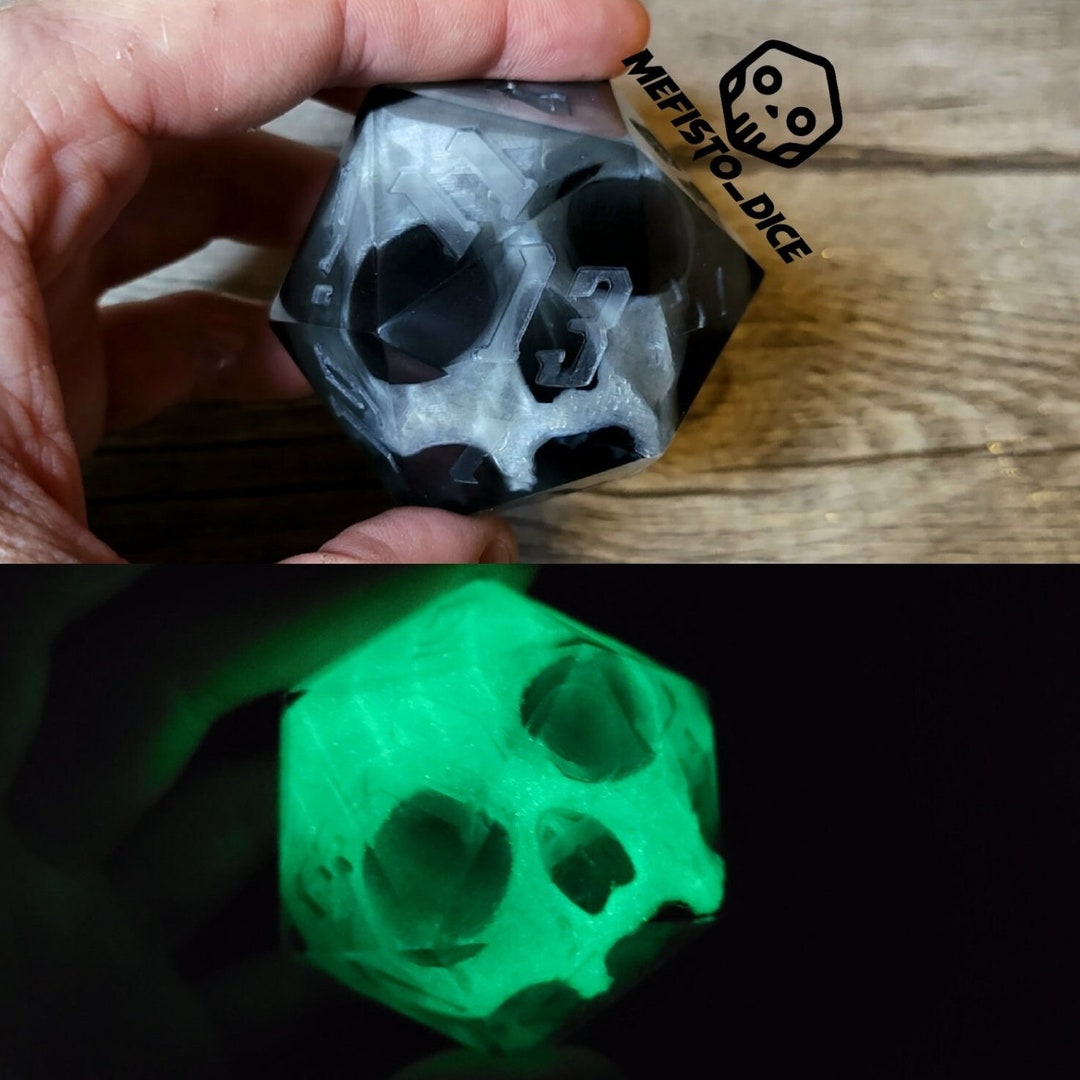 Big Dice Giant Skull Handmade Resin Sharp Edge Dice, Dnd Dice Set ...