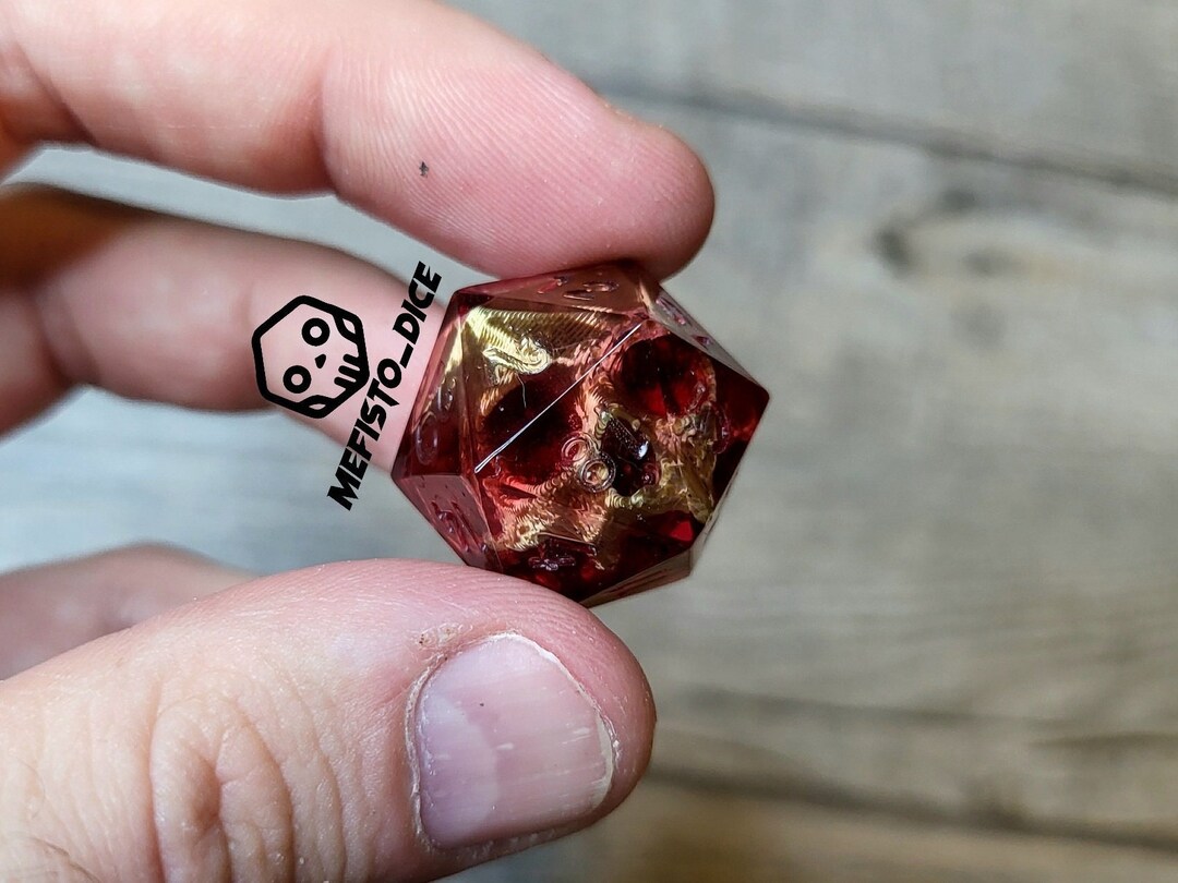 D20 Skull Dice Sharp Edge, D&D Dice Set for Dungeons and Dragons D and ...