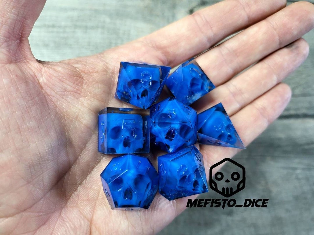 Skull Dead Dice set Sharp Edge, D&D Dice Set pour Donjons et Dragons D ...