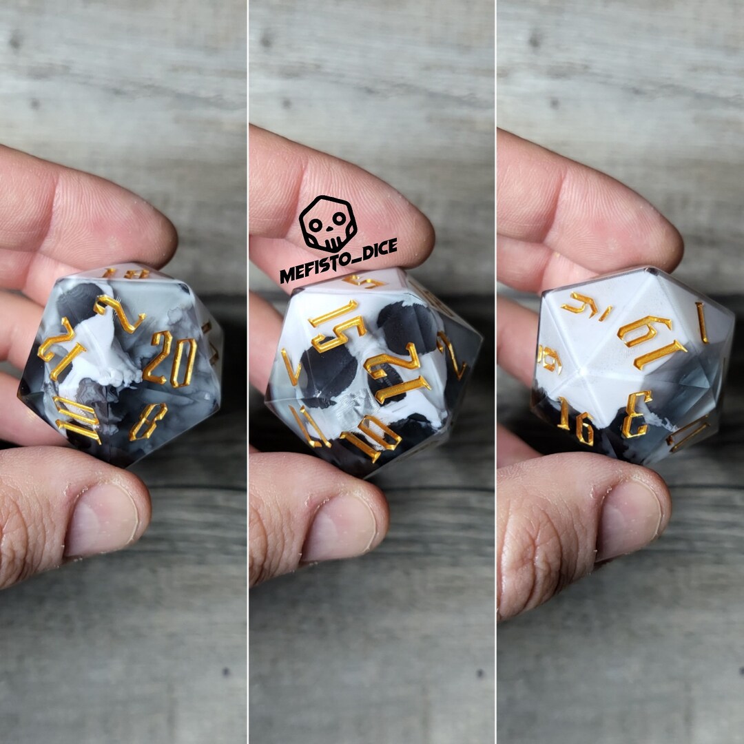 D20 Skull Dead Dice 33 Mm Dice Sharp Edge, D&D Dice Set for Dungeons ...