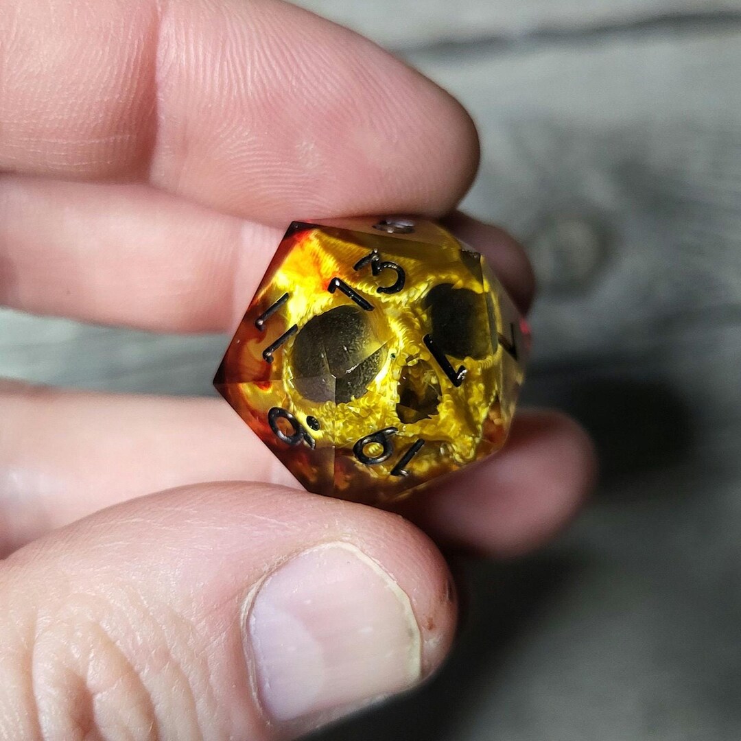 D20 Skull Dice Sharp Edge, D&D Dice Set for Dungeons and Dragons D and ...