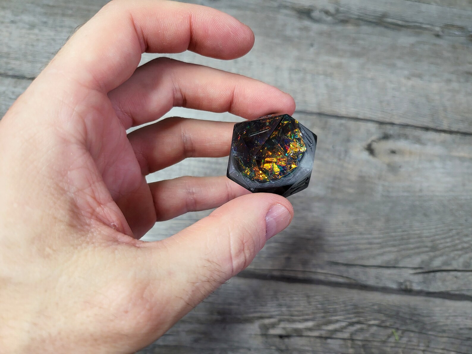 D20 Skull Geode 33mm Dice Sharp Edge, D&D Dice Set for Dungeons and ...