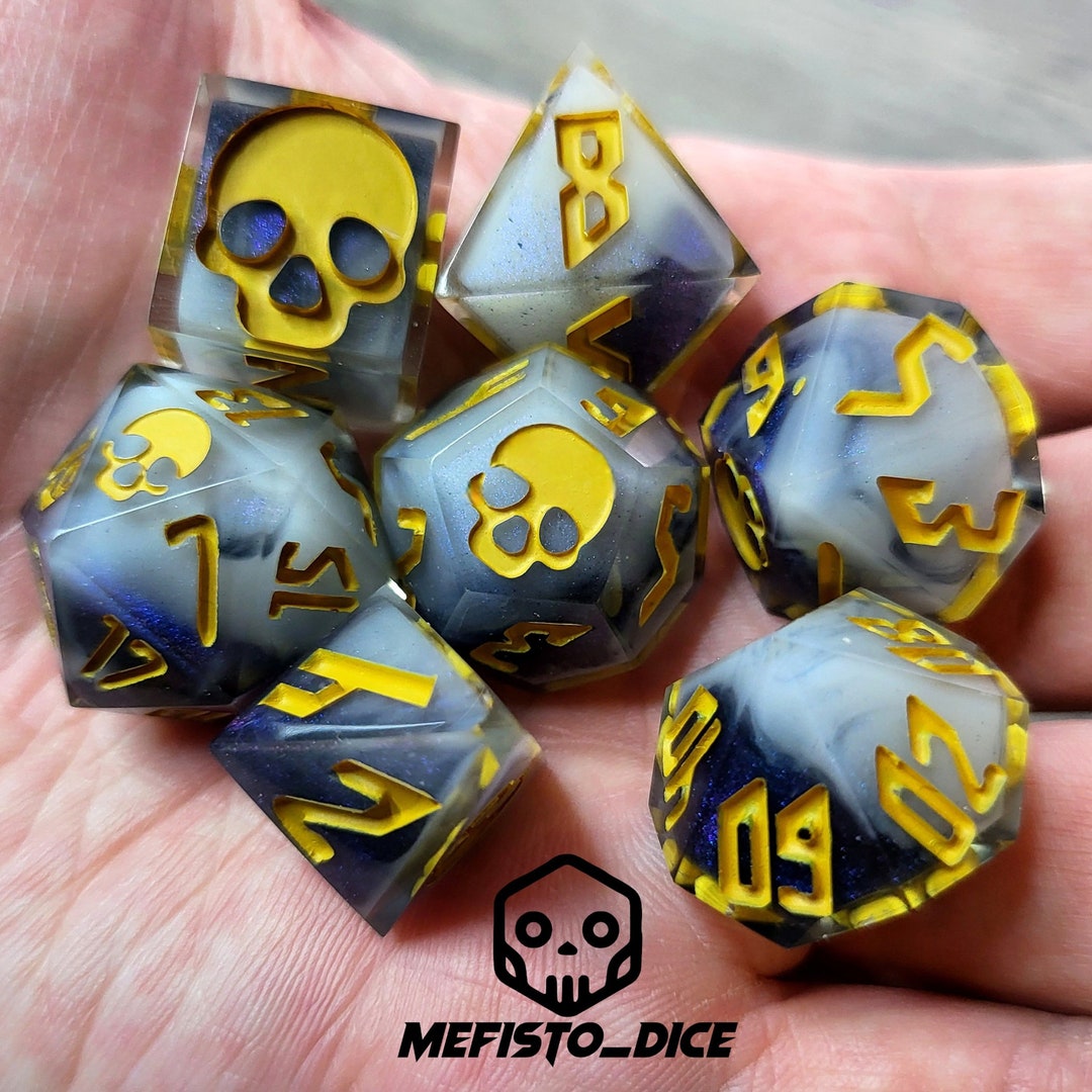 Dnd Dice Galaxy and Yellow Mustard Ink Gift for D&D Dice Set for ...