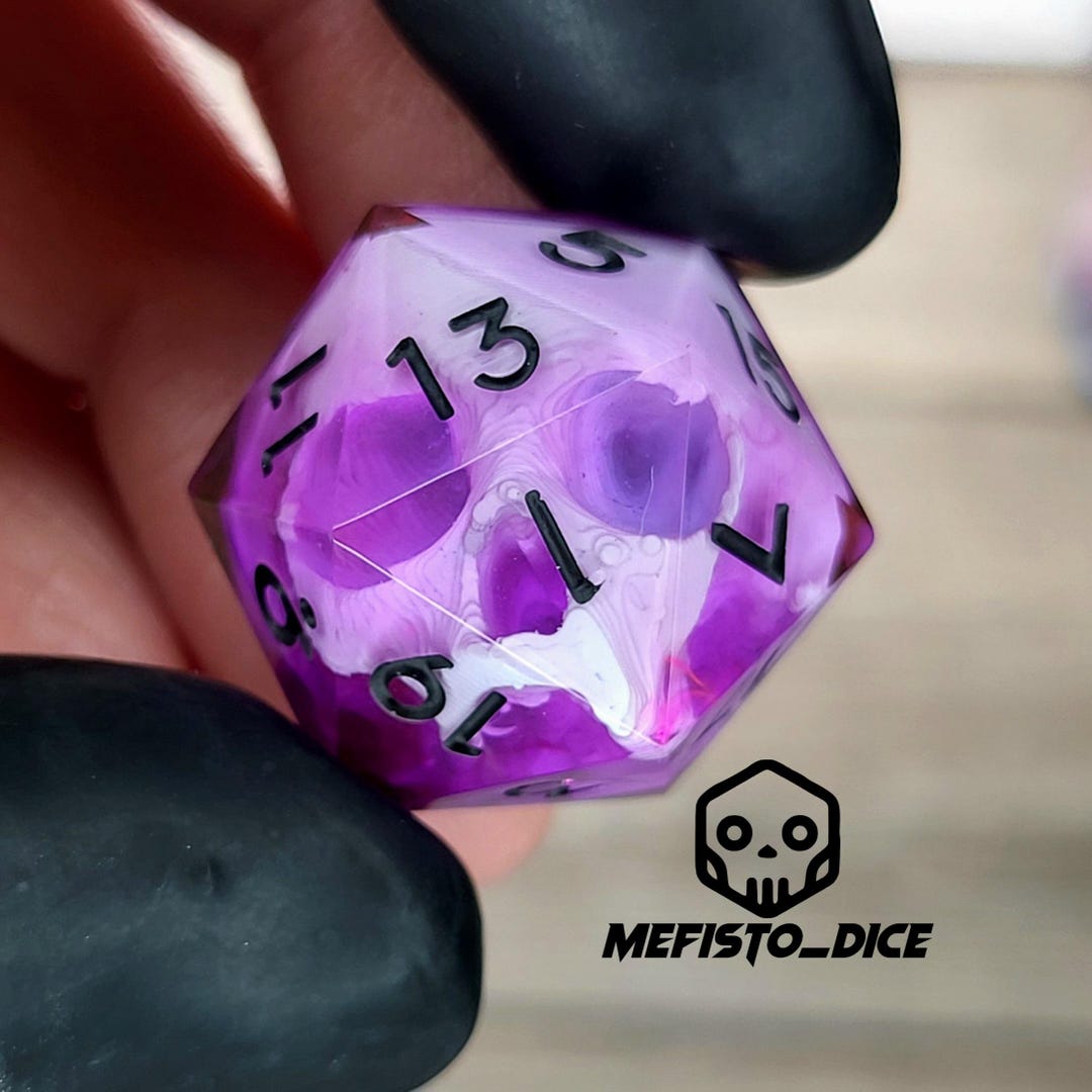 D20 Says Skull for Dnd Dungeons and Dragons Evil Purple - Etsy