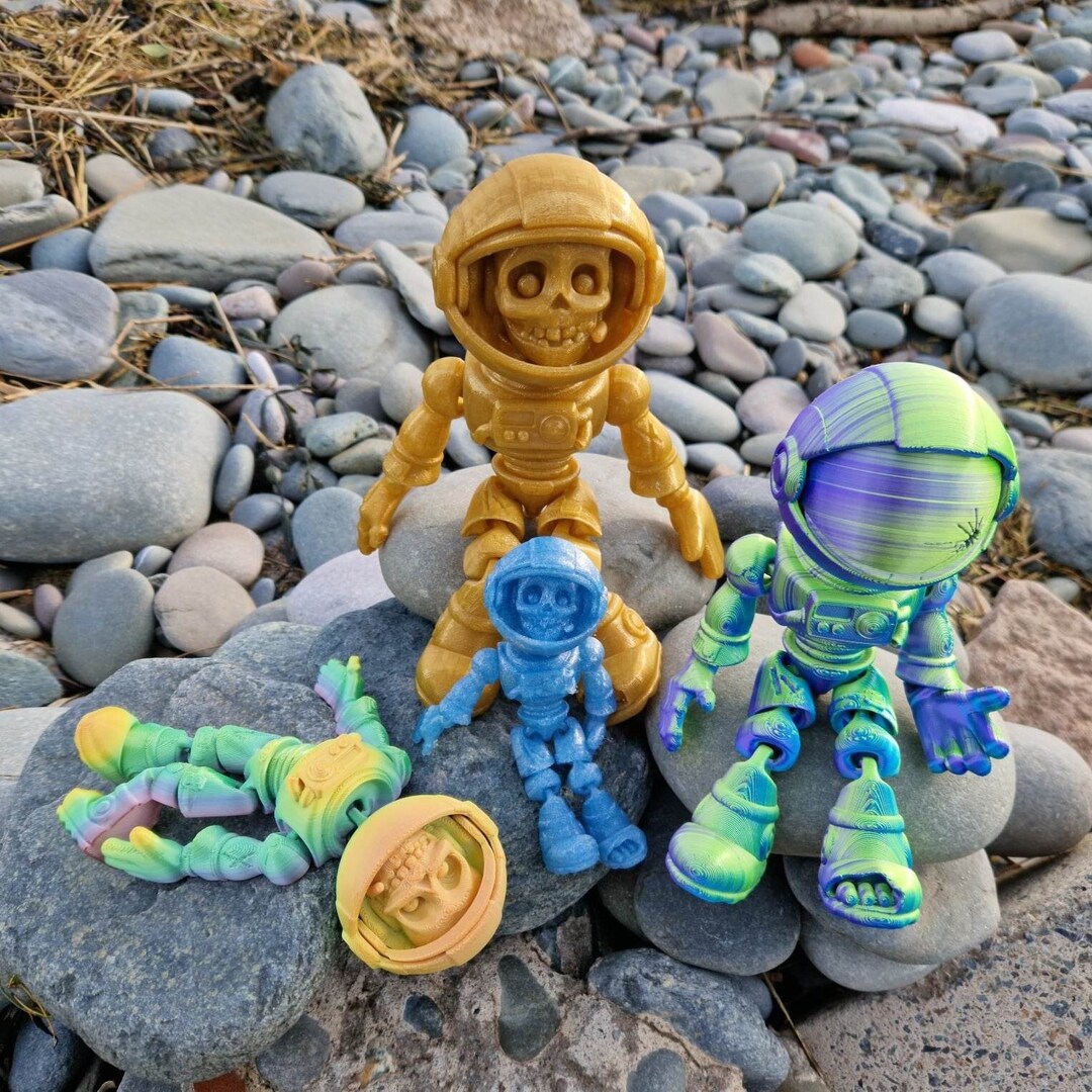 3D Printed Flexi Skeleton Astronaut Fidget Toy Gift for Boys, Girls ...