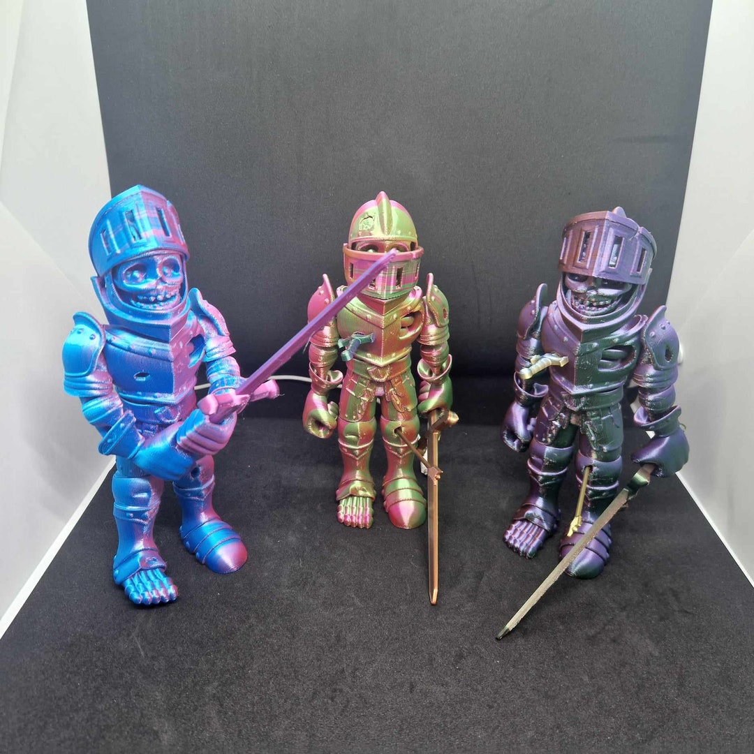 Skeleton Knight Toy Kids Fidget Flexi Toy Gift for Him Gift - Etsy