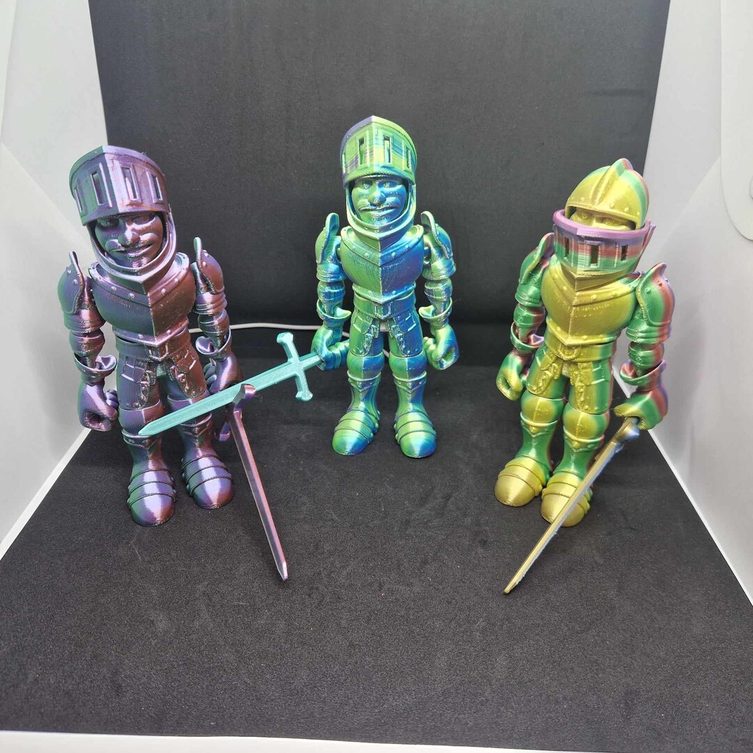 3D Printed Knight Toy Articulated Knight Medieval Action Figure ...