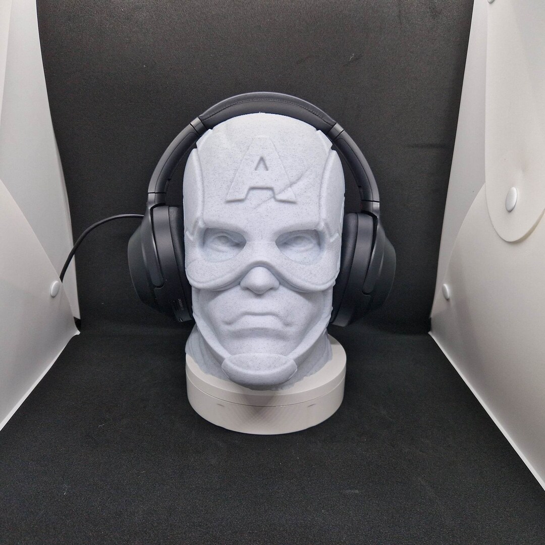 Captain America Headphone Stand | Headphone Holder, Gaming, Room Decor ...