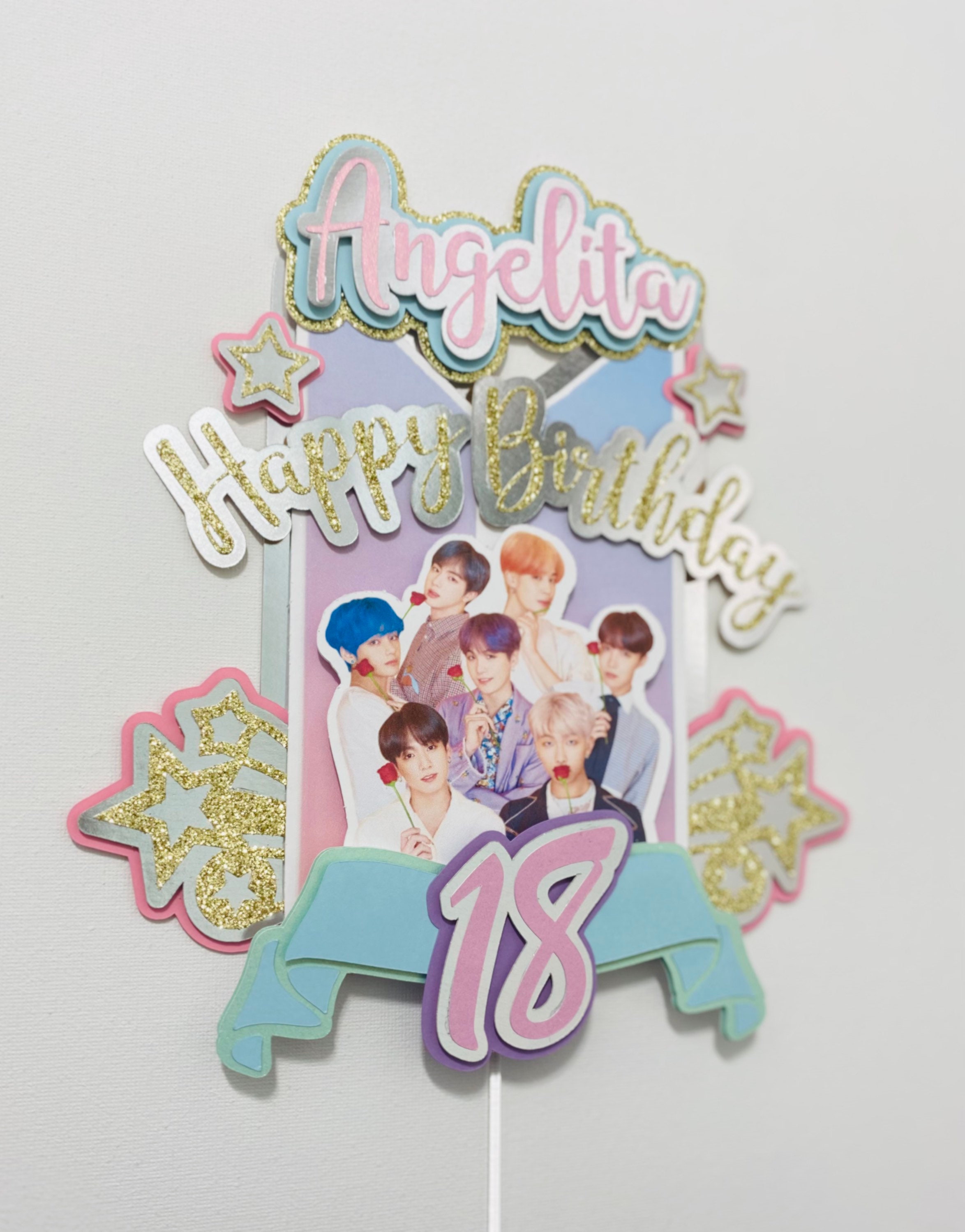 BTS Cake Topper/ K-pop Custom Cake Topper/k-pop Party - Etsy