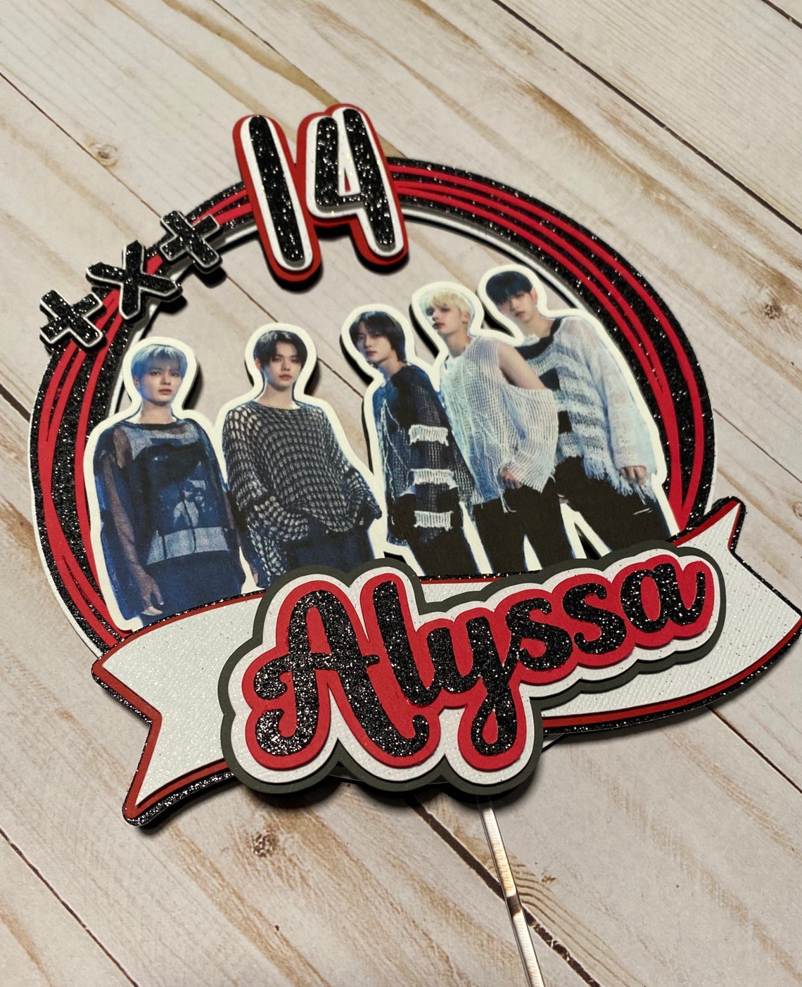 TXT Inspired Cake Topper Kpop Cake Topper Birthday Topper - Etsy