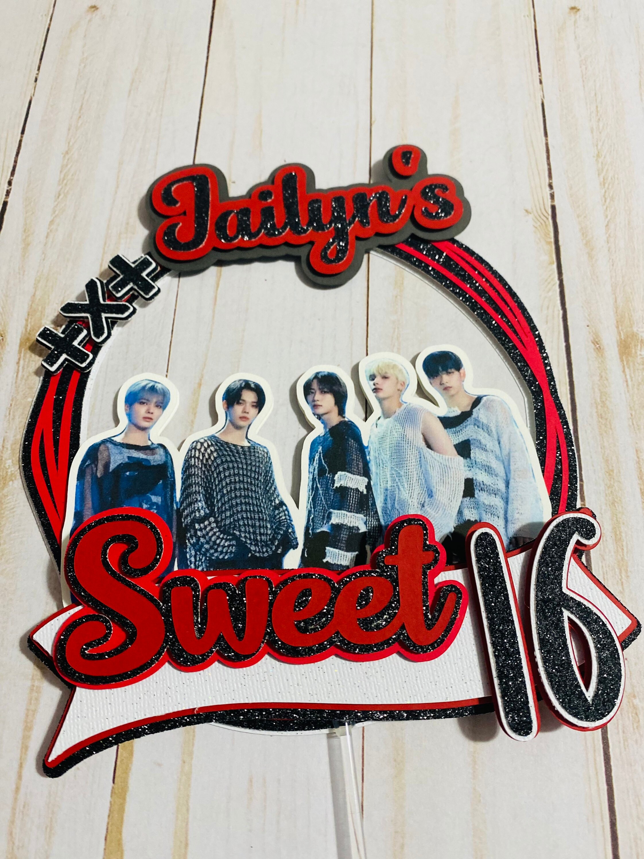 TXT Inspired Cake Topper Kpop Cake Topper Birthday Topper - Etsy