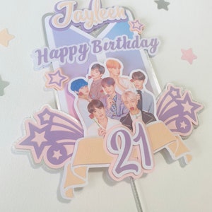 BTS Cake Topper/ K-pop Custom Cake Topper/k-pop Party Decoration ...
