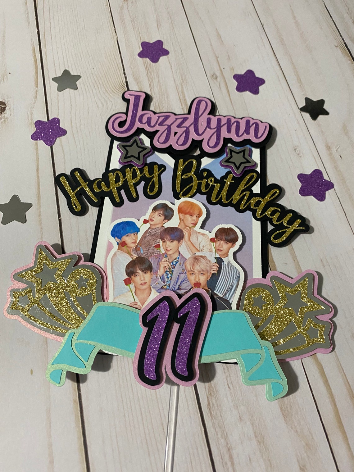 BTS Cake Topper/ K-pop Custom Cake Topper/k-pop Party - Etsy