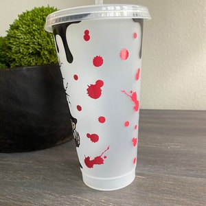Horror Movie 24 Oz Cold Cup / Halloween/ Thriller Movies/ Spooky Season ...