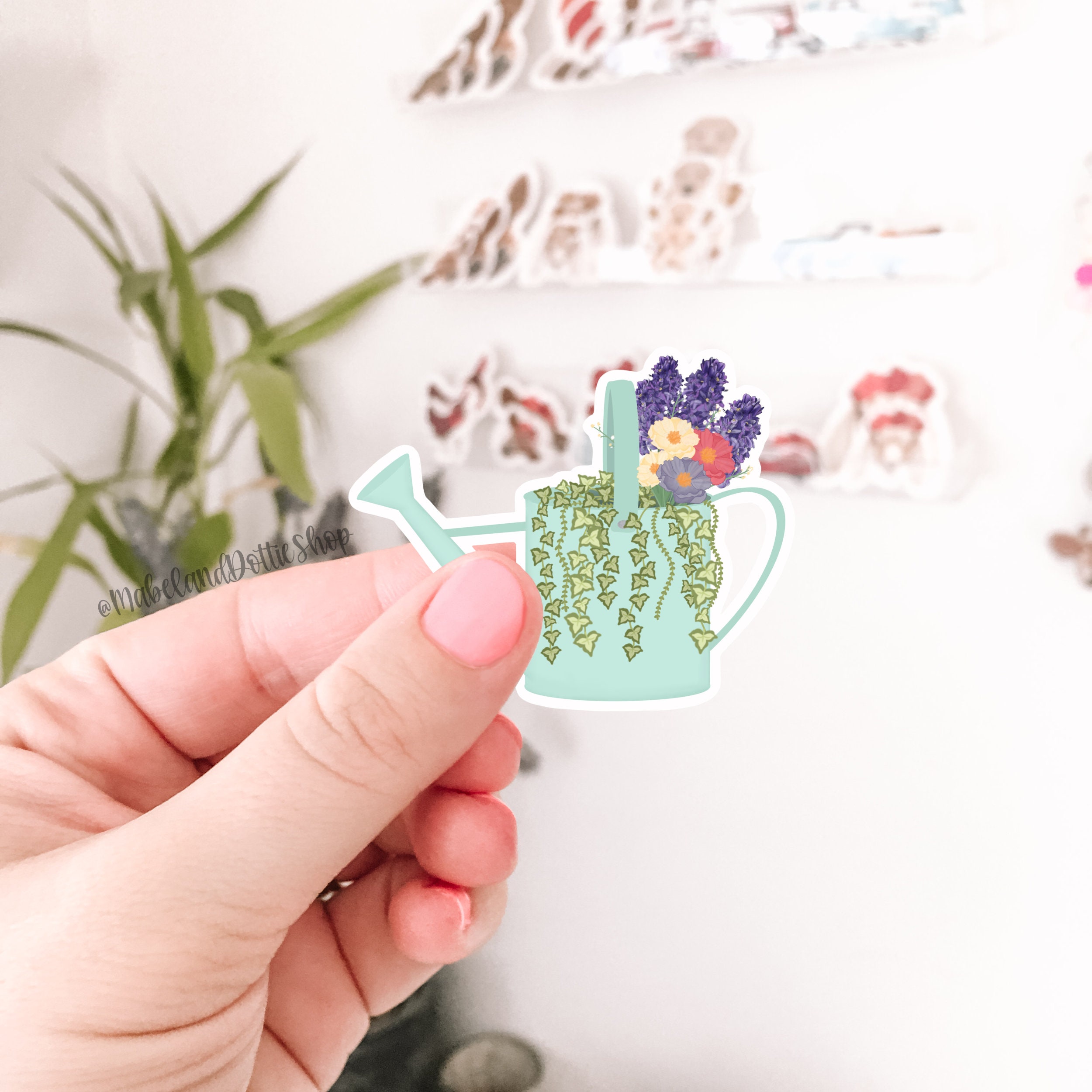 Watering Can Sticker Waterproof Glossy Vinyl Die-cut - Etsy