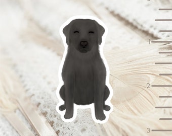 Black Labrador Retriever Dog Stickers One Inch Round Seals - Etsy