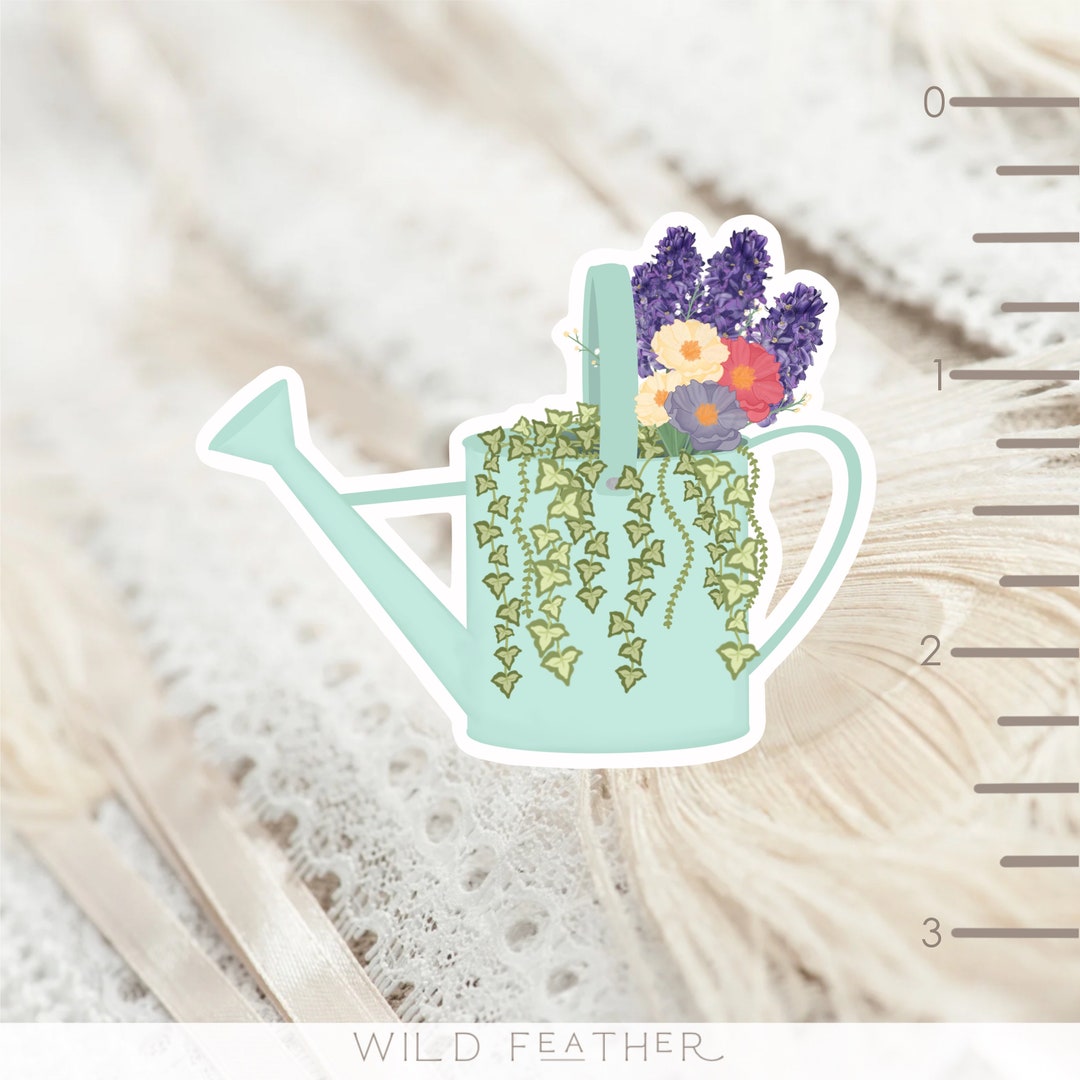 Watering Can Sticker Waterproof Glossy Vinyl Die-cut - Etsy