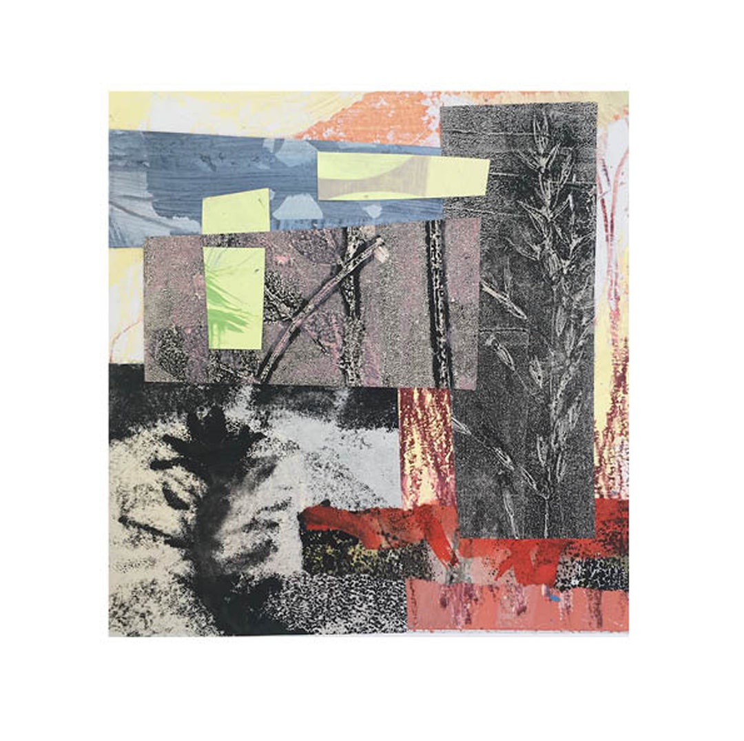 Original Painting With Nature Monotype Collage. Size 13x13cm. North ...